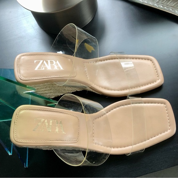 Zara | Shoes | Zara Clear Strap Espadrilleseuc | Poshmark